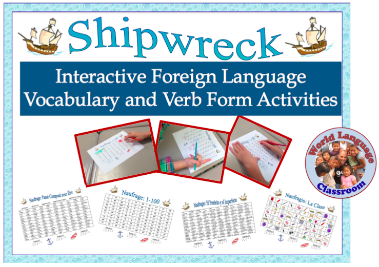 Verb and Vocabulary Speaking and Writing Activity (Shipwreck) | World ...